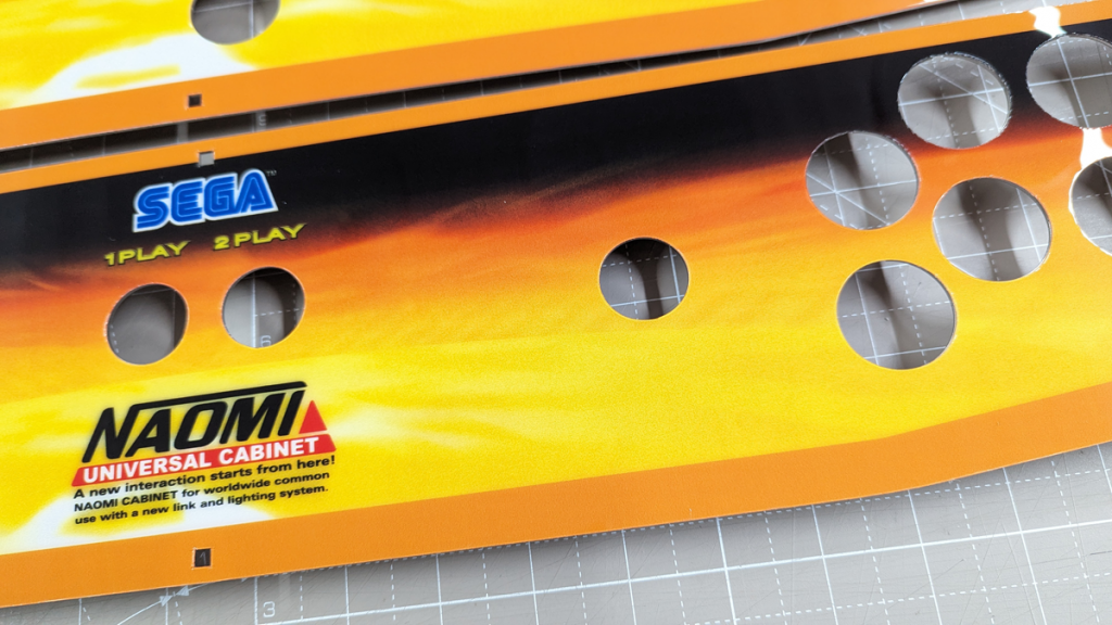 Repro Sega Naomi Universal 1 player control panel with overlay 1L6B – Arcade Art Shop