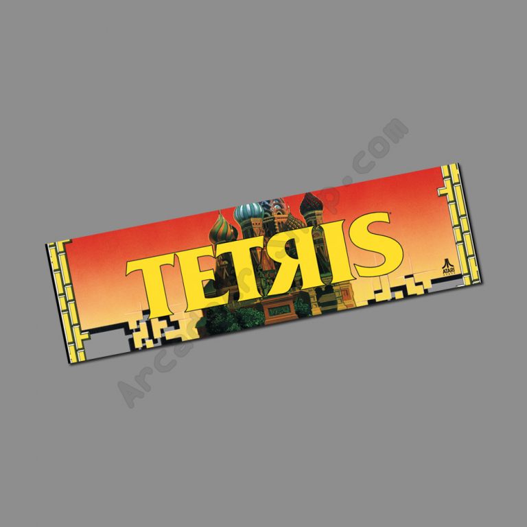 Tetris Atari marquee (original size) – Arcade Art Shop