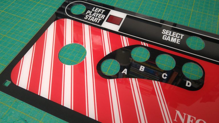 Neo Geo MVS 4-Slot ‘Big Red’ plexi control panel overlay CPO – Arcade ...