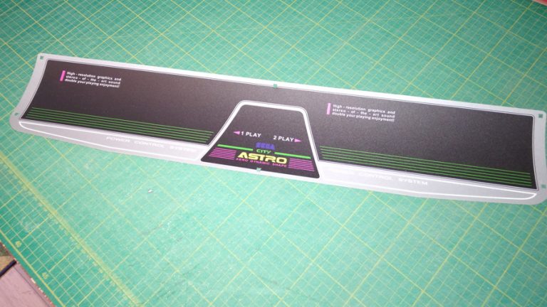 Sega Astro City lexan/polycarbonate 2-Player control panel overlay CPO ...