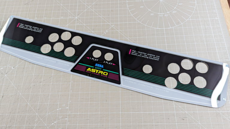 Repro Sega Astro City 2 player control panel with overlay 2L12B – Arcade Art Shop