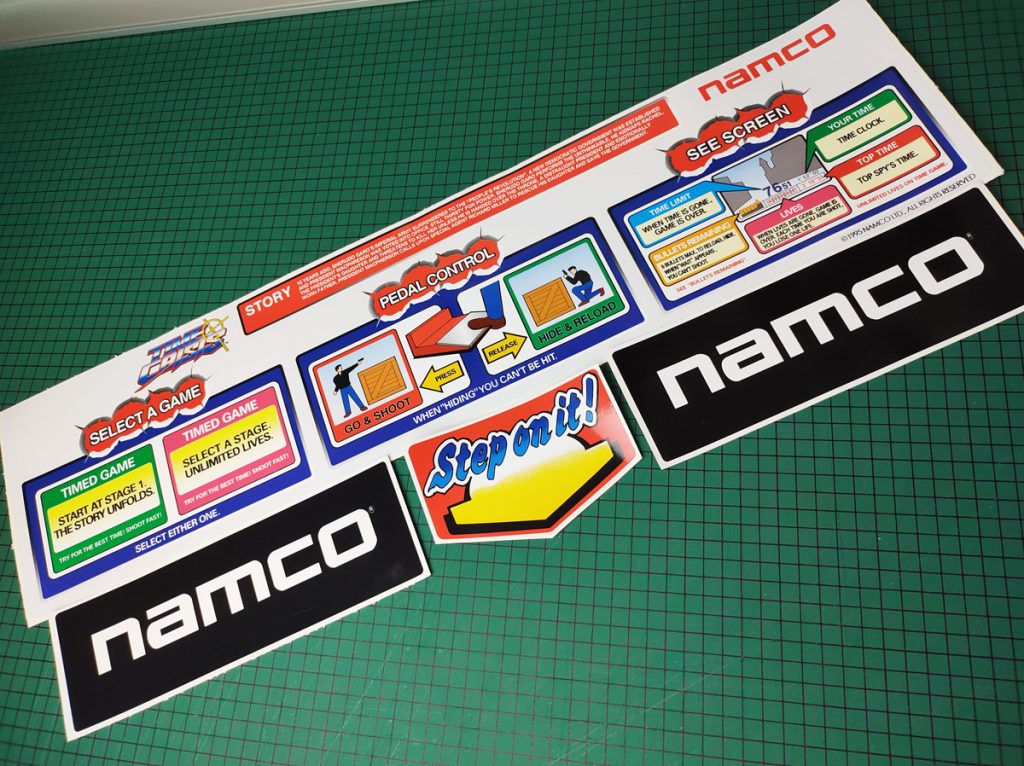 Time Crisis upright sticker set (4 pcs) – Arcade Art Shop
