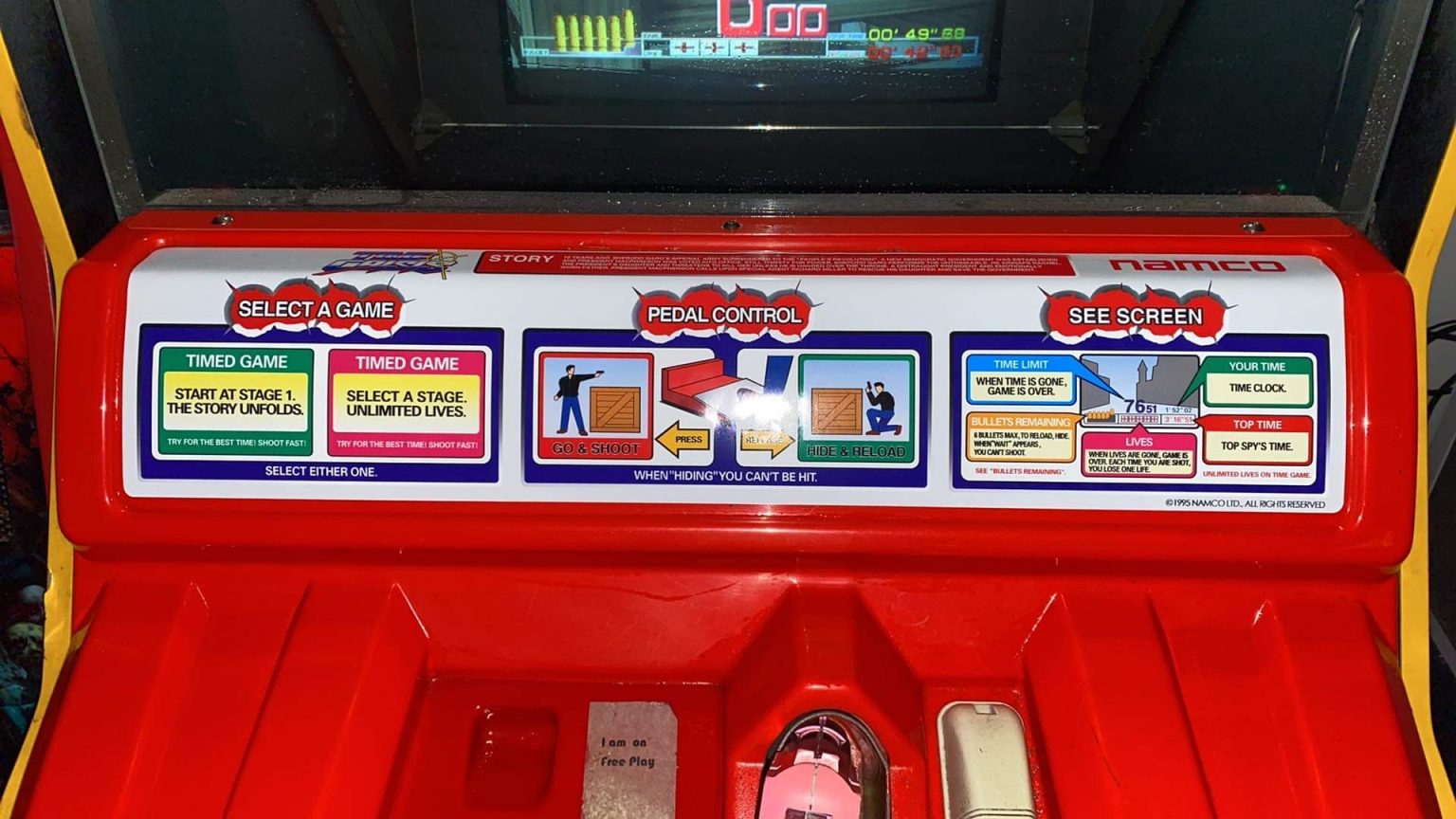 Time Crisis upright sticker set (4 pcs) – Arcade Art Shop