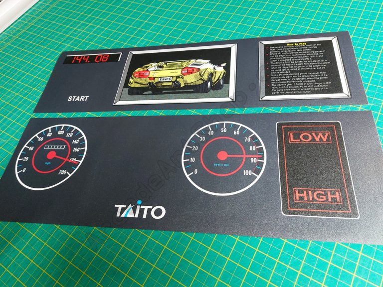 Chase HQ. Control Panel Overlay USA upright CPO – Arcade Art Shop