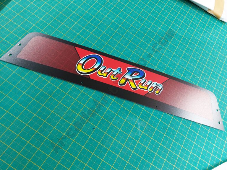 OutRun Standard cockpit perspex/plexi marquee – Arcade Art Shop