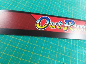 OutRun Standard cockpit perspex/plexi marquee – Arcade Art Shop