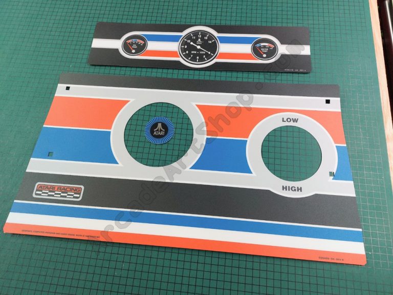 Pole Position control panel decal set Atari Ireland/Euro cabinet ...