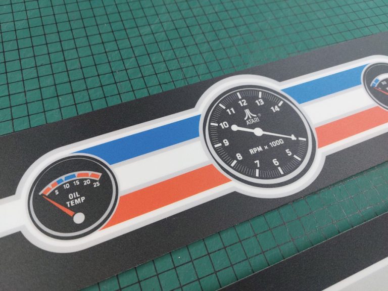 Pole Position control panel decal set Atari Ireland/Euro cabinet ...