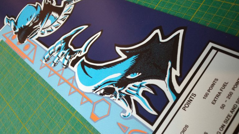 Astro Blaster Sega card bezel – Arcade Art Shop