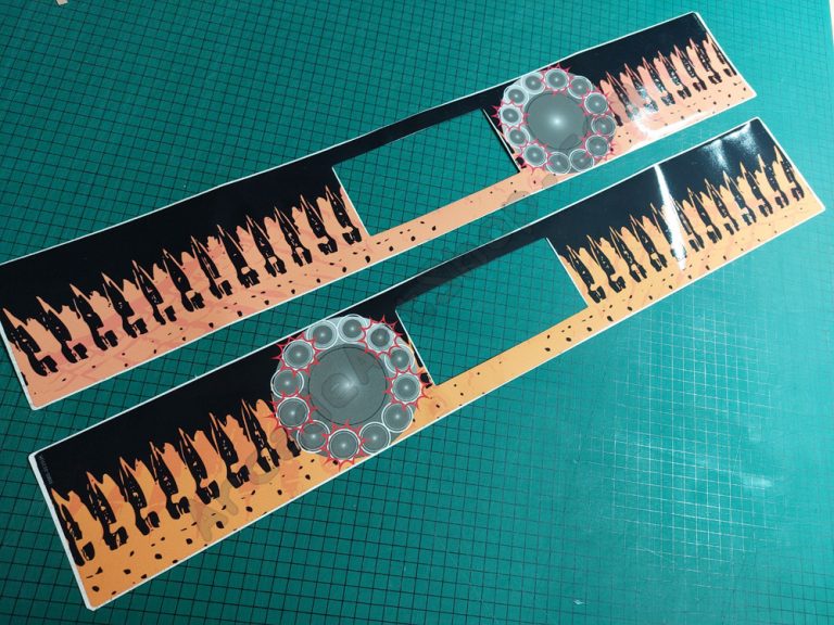 Rambo monitor mask left and right sticker original NOS Sega RMB-0535UK ...