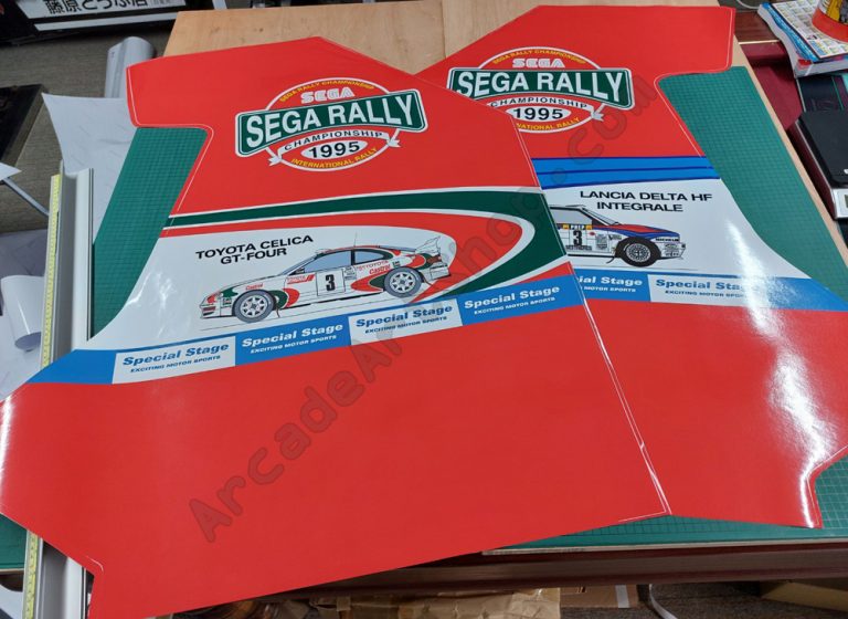 Sega Rally upright side art pair UK version – Arcade Art Shop