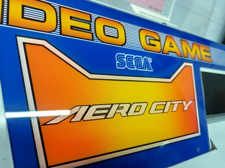 Sega Aero City perspex/plexi marquee billboard – Arcade Art Shop