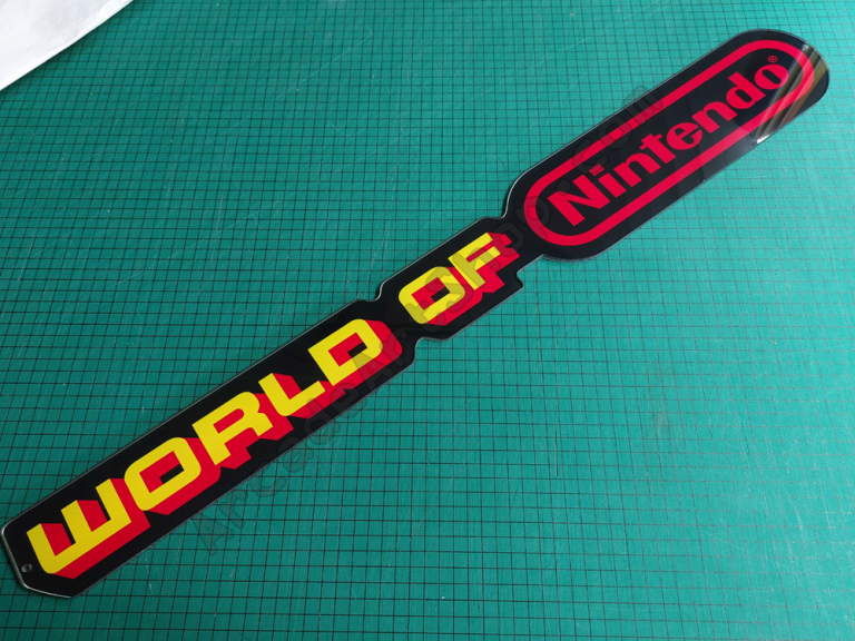 World of Nintendo acrylic / plexiglass sign – Arcade Art Shop