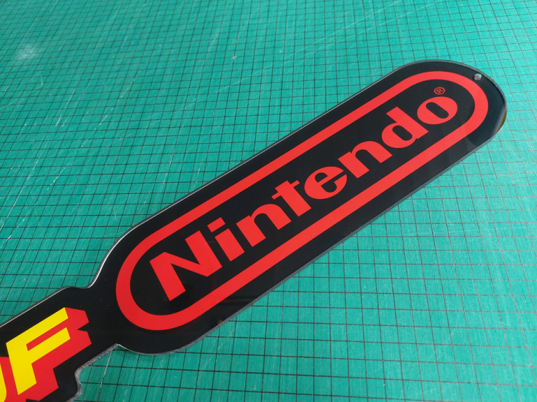 World of Nintendo acrylic / plexiglass sign – Arcade Art Shop