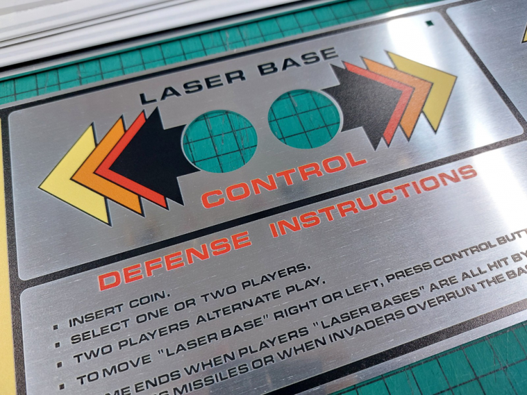 Midway Space Invaders metal control panel overlay cpo – Arcade Art Shop