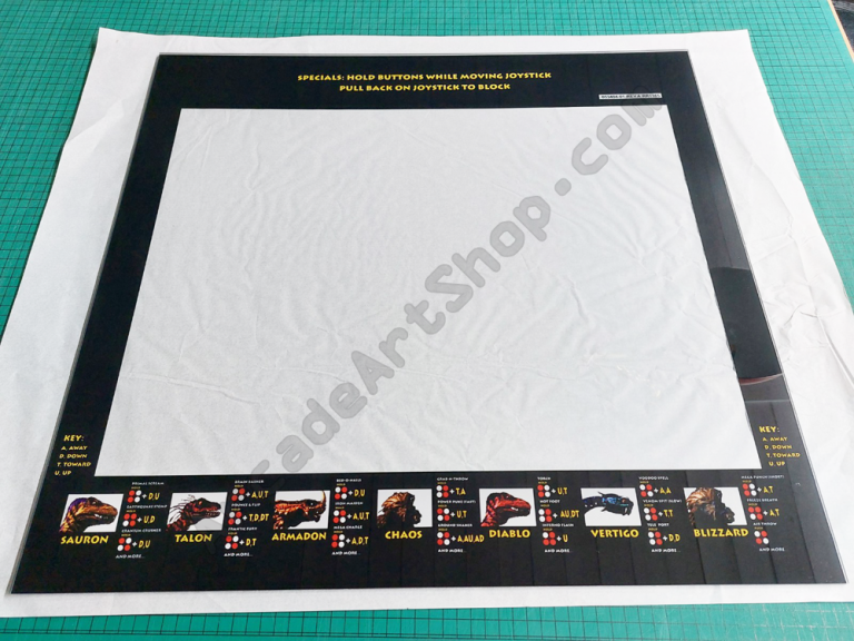 Primal Rage Atari bezel card / plexi – Arcade Art Shop