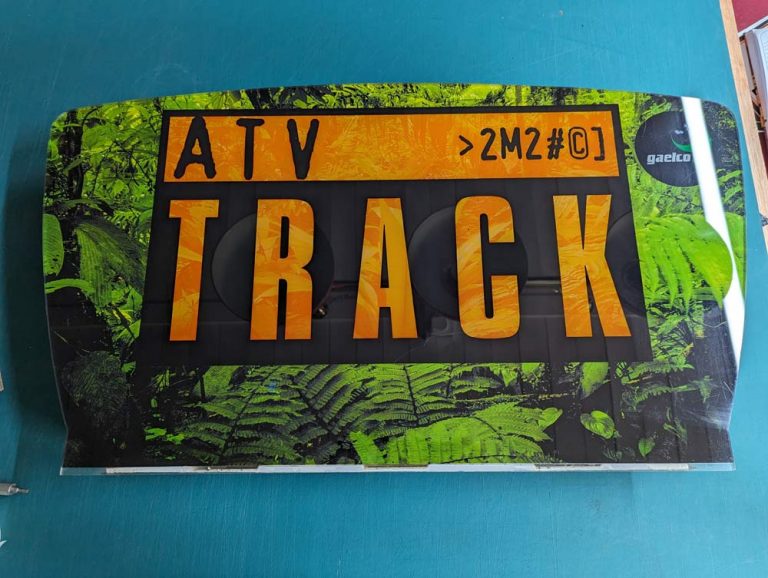 ATV Track perspex / plexi original marquee Gaelco – Arcade Art Shop