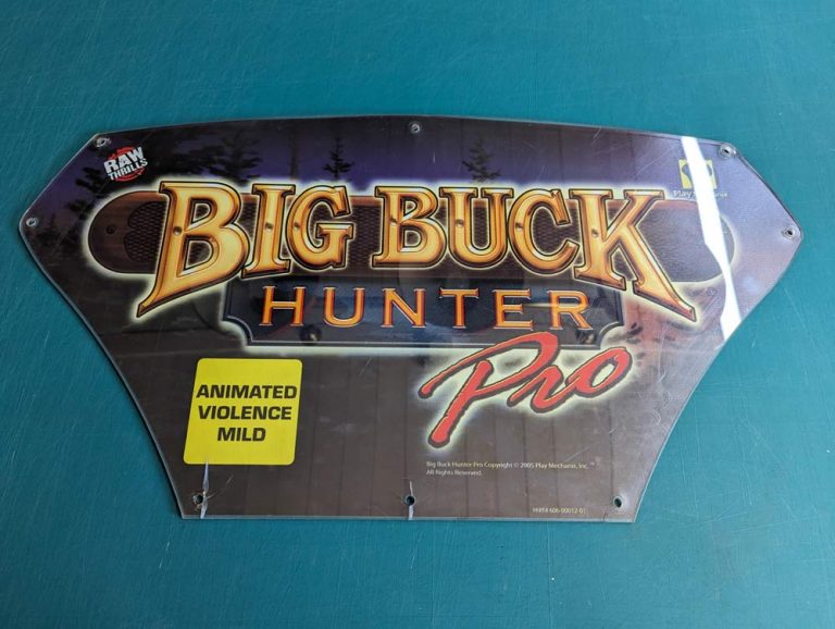 Big Buck Hunter Pro original marquee Raw Thrills – Arcade Art Shop