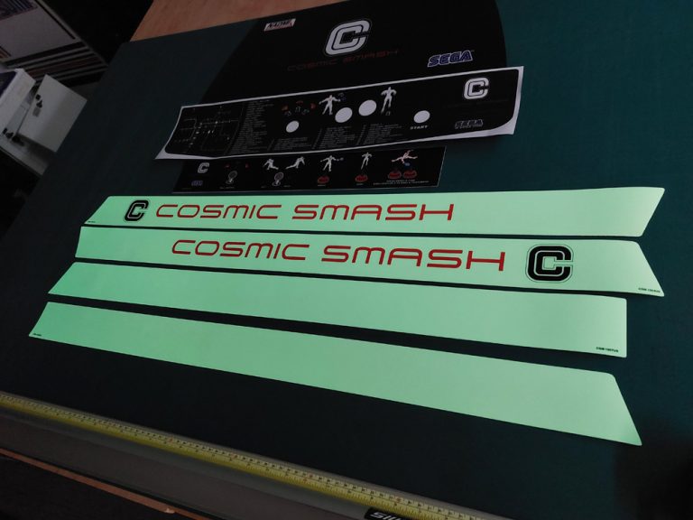 Cosmic Smash artwork kit Sega Naomi (side art, cpo, instructions ...