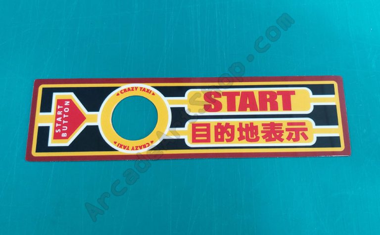 Crazy Taxi start / destination button decal Japanese – Arcade Art Shop