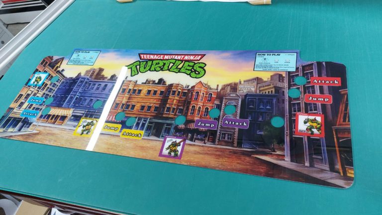 Turtles CPO (USA 4 player Konami cabinet) control panel overlay TMNT ...