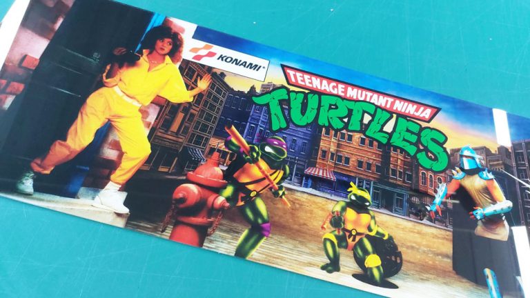 Turtles CPO (USA 4 player Konami cabinet) control panel overlay TMNT ...