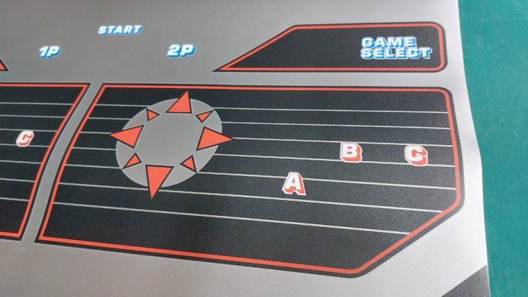Sega Megatech CPO silver control panel overlay – Arcade Art Shop