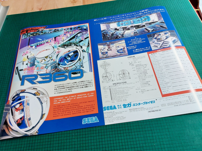 Sega R360 large promo poster set 83 x 59cm (2 pieces) – Arcade Art Shop