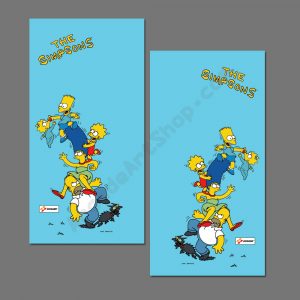 The Simpsons side art pair (USA dedicated cabinet) Konami – Arcade Art Shop