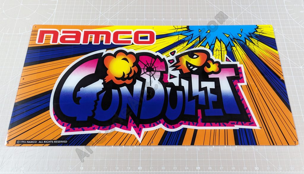 Gunbullet Namco full size upright marquee / top flash – Arcade Art Shop