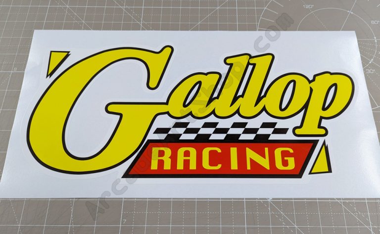 Daytona USA Deluxe rear panel Gallop Racing decal DLX – Arcade Art Shop