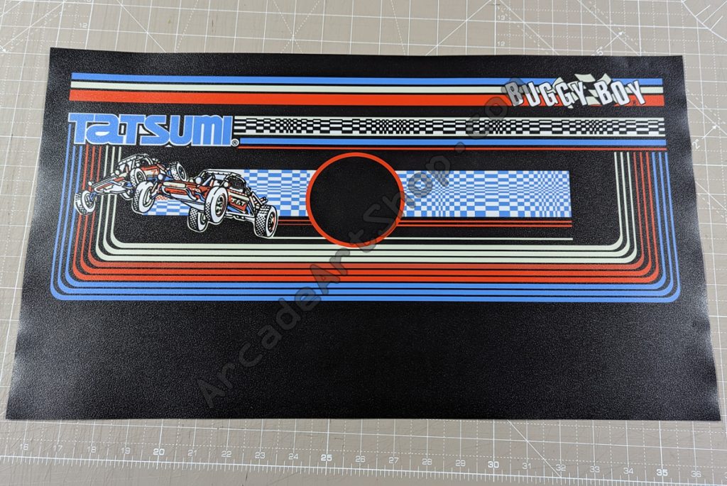 Buggy Boy Jr. control panel overlay CPO Tatsumi – Arcade Art Shop