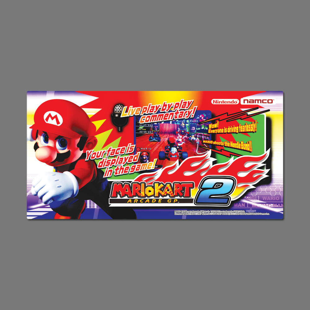 Mario Kart Arcade GP 2 perspex marquee (plastic sided cabinet with ...