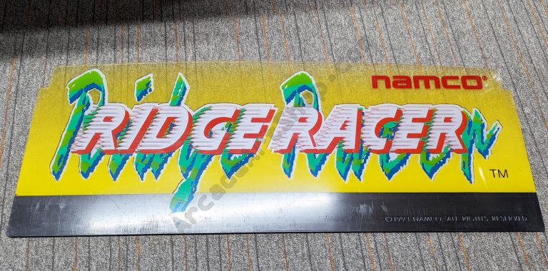 Ridge Racer Namco perspex / plexi original marquee Deluxe cabinet ...