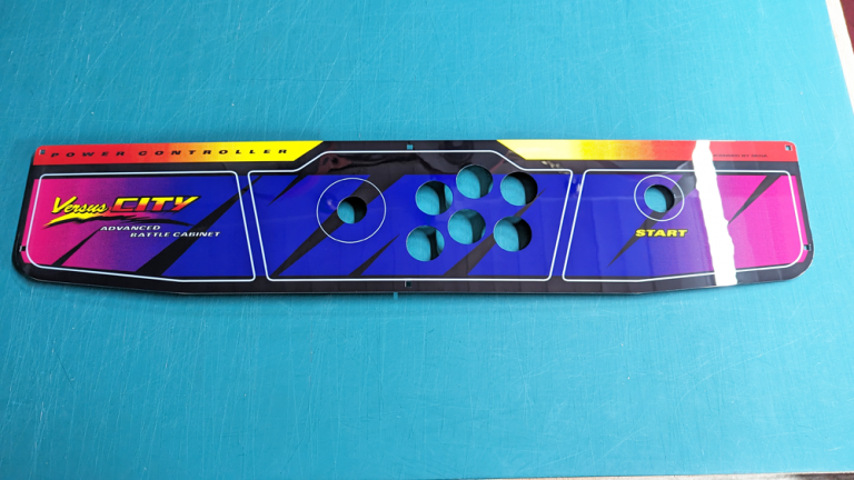 Repro Sega Versus City 1 player control panel with overlay 1L6B Vs. City – Arcade Art Shop