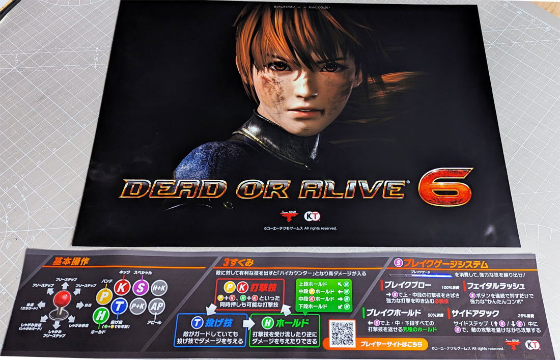 Dead or Alive 6 Sega P-Ras 3 All.Net art kit PRAS3 – Arcade Art Shop