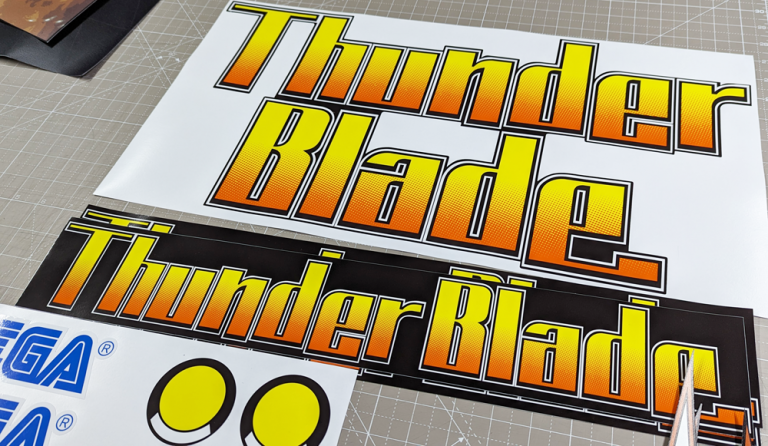 Thunder Blade Deluxe sticker set Thunderblade Sega – Arcade Art Shop