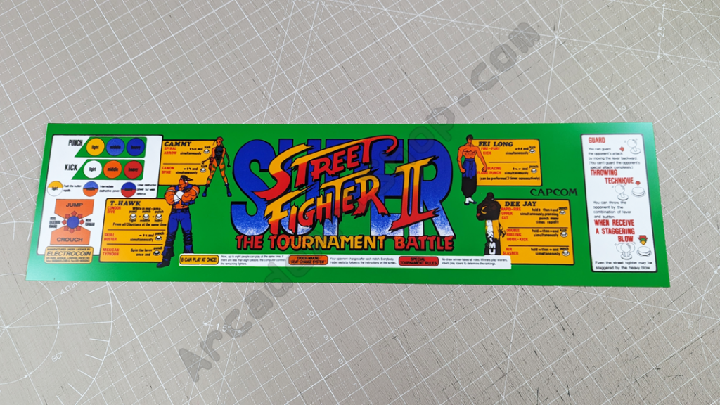 Electrocoin Super Street Fighter 2 Tournament Edition marquee SSF2 – Arcade Art Shop
