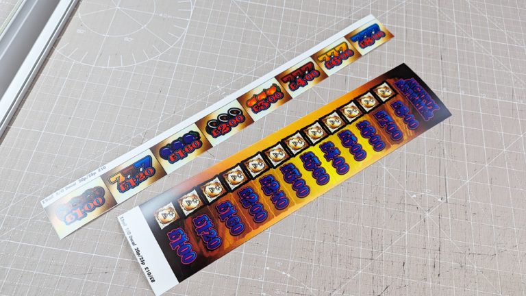 Treasure Trail fruit machine win decals £8 jackpot – Arcade Art Shop