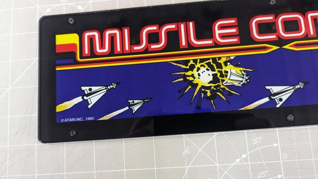 Missile Command cabaret plexi marquee Atari – Arcade Art Shop