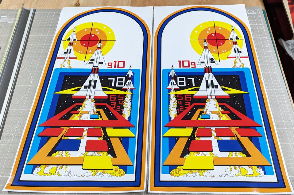 Missile Command cabaret shaped side art – Arcade Art Shop
