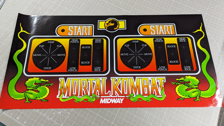 Mortal Kombat MK vinyl control panel cpo – Arcade Art Shop