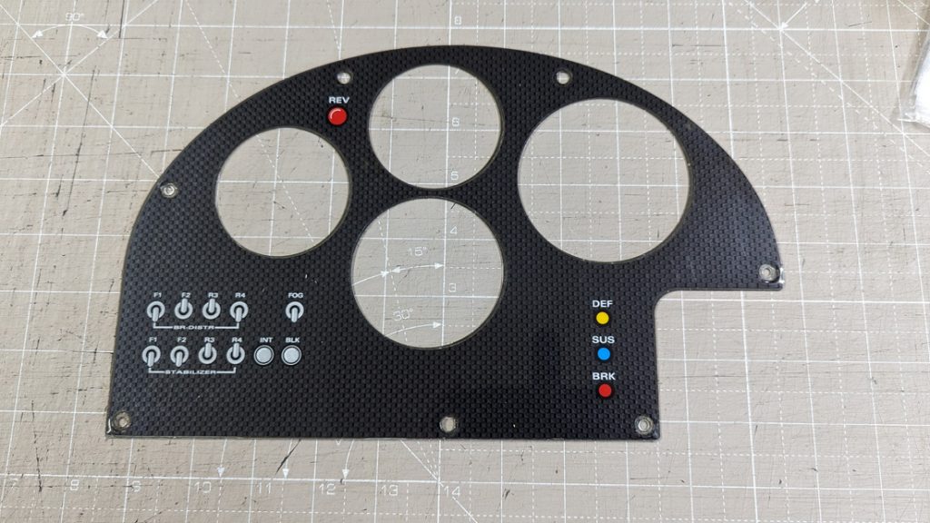 Sega cockpit dashboard dials metal plate with decal (used) OutRun 2 etc ...