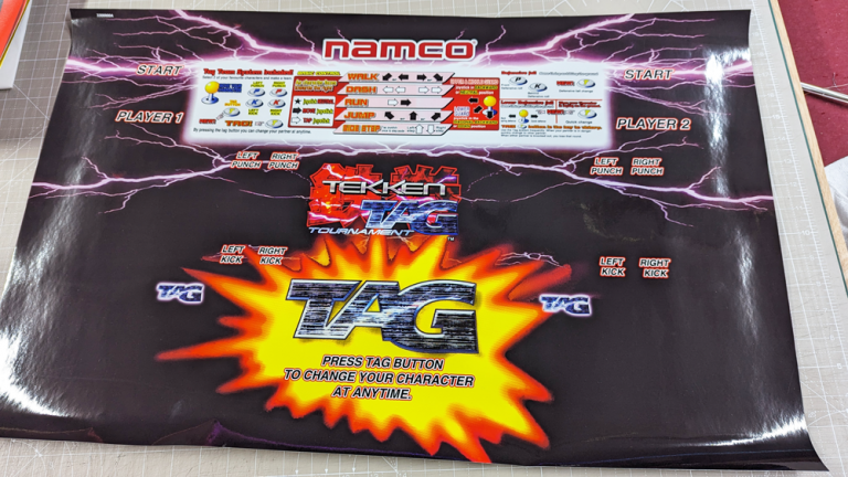 Tekken Tag control panel overlay CPO Namco – Arcade Art Shop