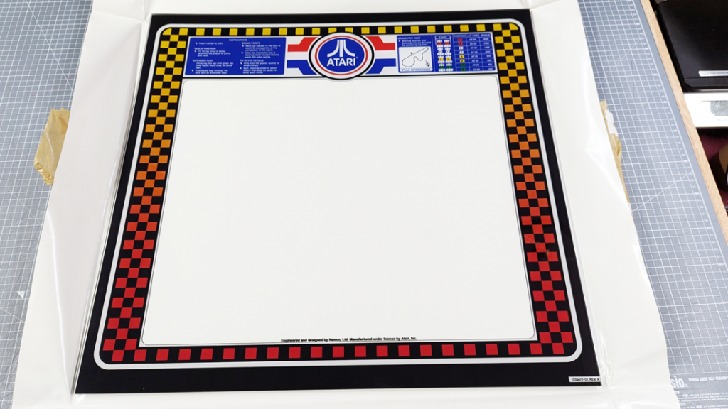 Pole Position Atari upright Perspex/plexiglass bezel – Arcade Art Shop