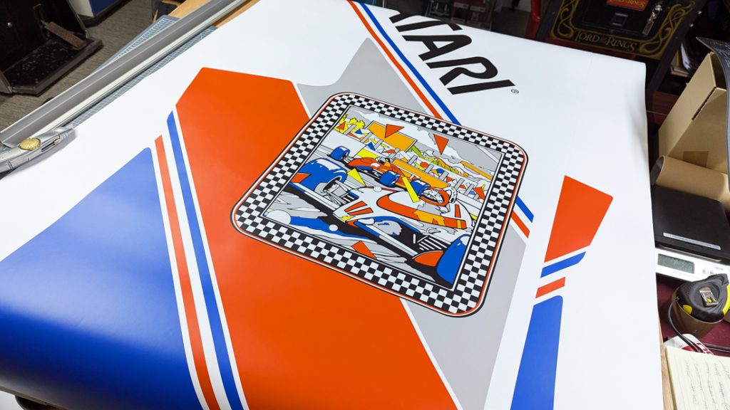Pole Position side art pair Atari upright – Arcade Art Shop