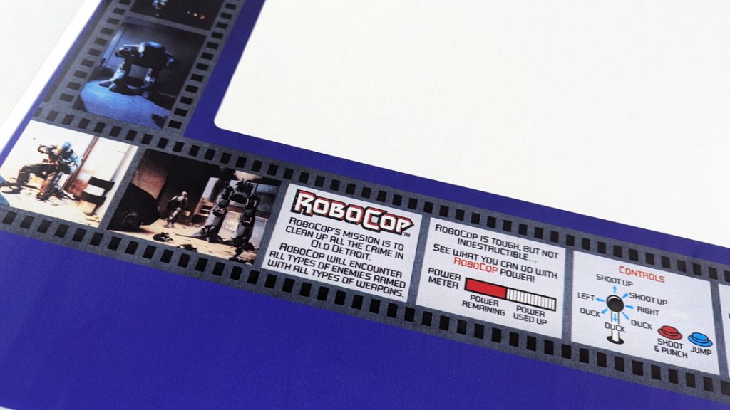 Robocop Data East bezel card / plexi – Arcade Art Shop
