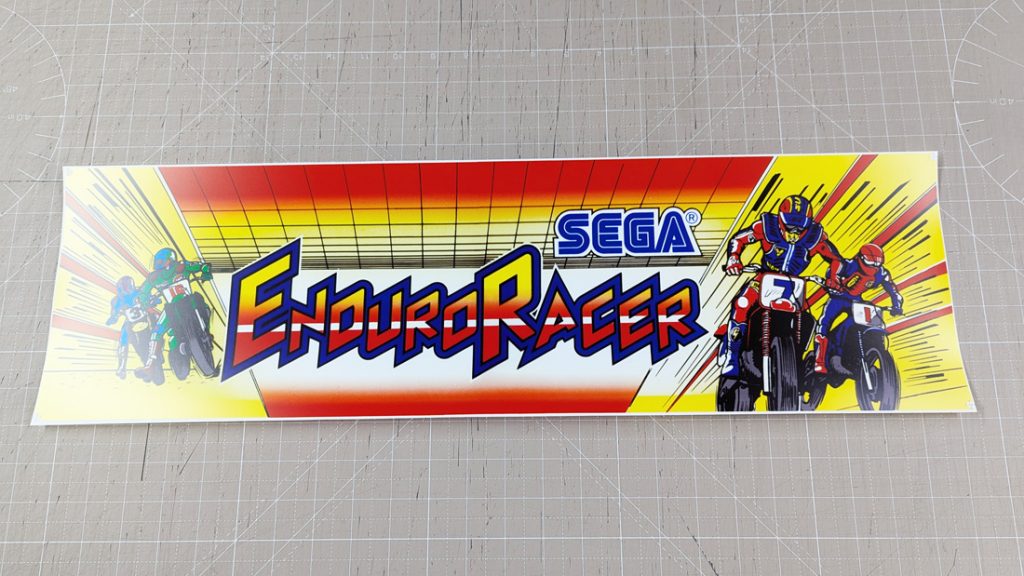 Enduro Racer marquee Sega – Arcade Art Shop