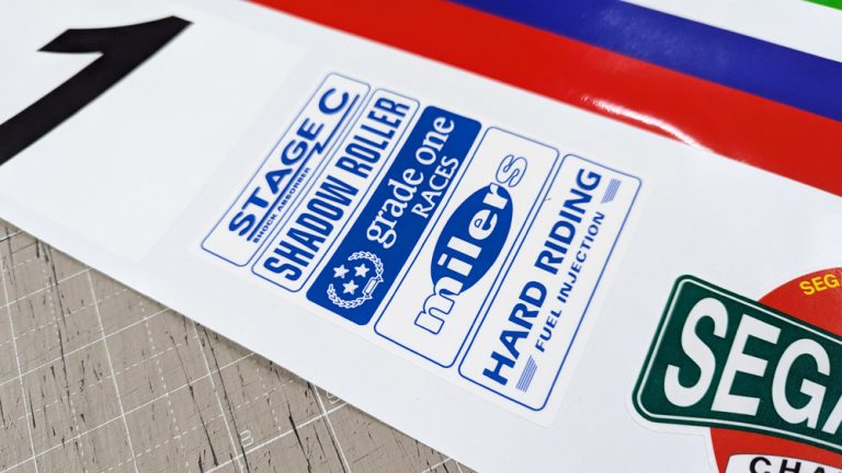 Sega Rally seat back sticker set (USA type cabinet w/indent seats ...