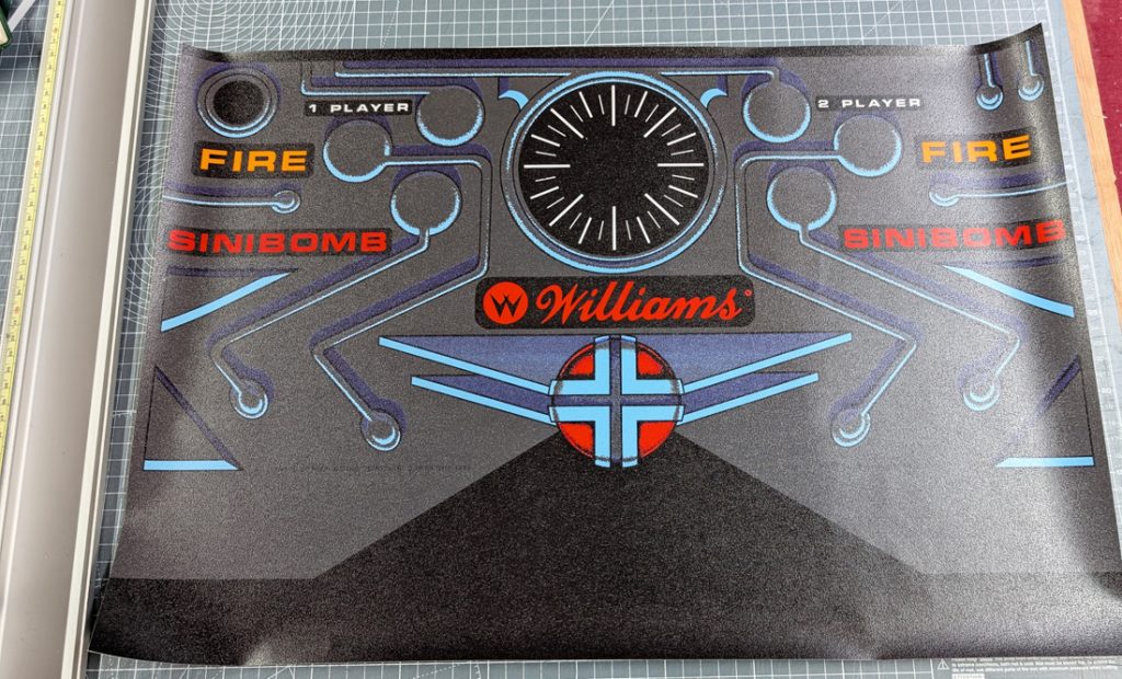 Sinistar Williams cpo control panel overlay – Arcade Art Shop